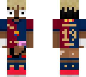 lamine yamal shocked with his dih out but with mouth | Minecraft Skin