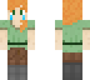 Alex (Alex and Steve Adventures) (Crying over losing everything) | Minecraft Skin