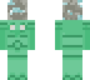 Witherd copper golem holding diamond block (copper update) | Minecraft Skin
