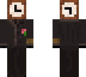 clock guy in suit | Minecraft Skin