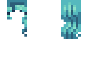 Wavy Swoosh HB Cyan | Minecraft Skin