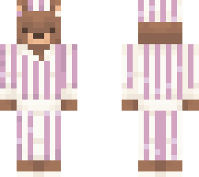 Cute sleepy pink bear | Minecraft Skin