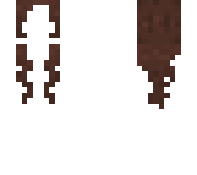 Long Wavy Brown Hair - Base | Minecraft Skin
