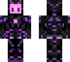 Pixel Robot ROYAL (Netherite-Amethyst) | Minecraft Skin