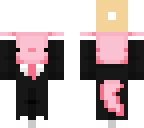 Axolotl with vanilla glaze donut | Minecraft Skin