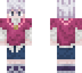 Killua Zoldyck - Pink Shirt Outfit | Minecraft Skin