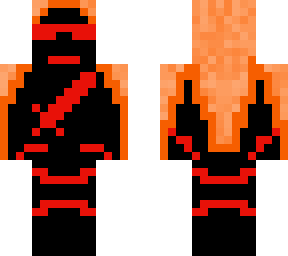orange hooded figure | Minecraft Skin