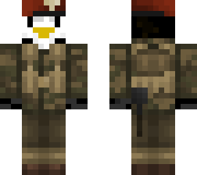 red beret penguin | Minecraft Skin