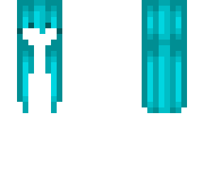Cyan Girl Hair Base | Minecraft Skin