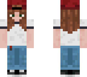 red backwards hat | Minecraft Skin