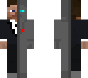 Tuxedo Steve cyborg | Minecraft Skin