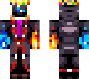 Sub2clock ruby formed and crowned and fired and purple tie | Minecraft Skin