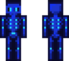 BLUE-ER Skelly - OG by MoonWell | Minecraft Skin