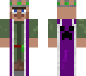 Villager King grey crown | Minecraft Skin