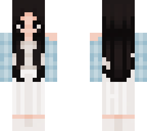 blue flannel - girl | Minecraft Skin