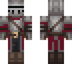 knight with red cloth | Minecraft Skin