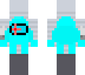 pov: the cyan imposter is about to kill you (pixel art) | Minecraft Skin