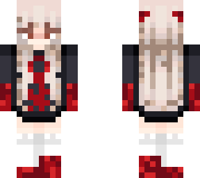 Vex Girl Red casual outfit | Minecraft Skin