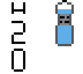 H20 Water Bottle (Front & Back) | Minecraft Skin