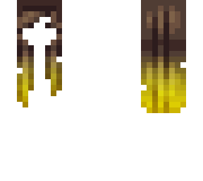 Ombre Fluffy Waves HB Brown to Dandelion Yellow | Minecraft Skin