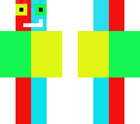red blue yellow green man | Minecraft Skin