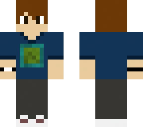 Boy with Blue Polo Shirt and Weird Symbol | Minecraft Skin