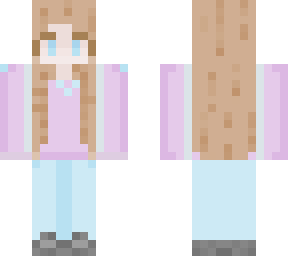 Violet/baby blue. Cute girl | Minecraft Skin