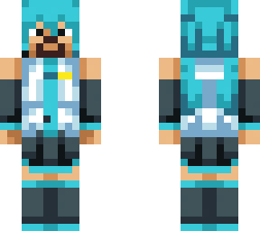 hatsune miku steve | Minecraft Skin