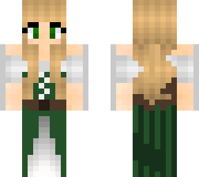 Green Eyed Blonde Medieval Maiden | Minecraft Skin
