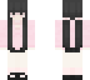 cutecore black/pink girl :) | Minecraft Skin