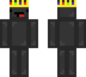 netherite block guy with crown | Minecraft Skin