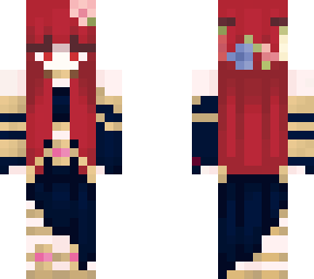 Red Hair Flower Princess | Minecraft Skin