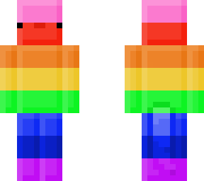 Rainbow axolotl | Minecraft Skin