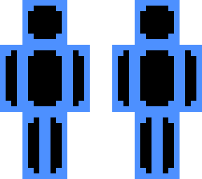 blob skin blue, outline (reimagined) | Minecraft Skin