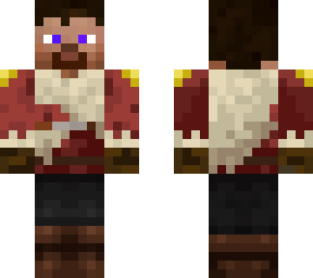 red snow steve golden shoulder pads | Minecraft Skin