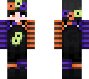 Purple and Orange Halloween Boy | Minecraft Skin