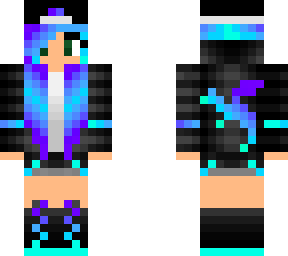 blue gamer girl | Minecraft Skin