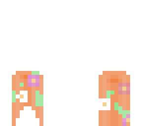 Orange Floral Skirt Base | Minecraft Skin