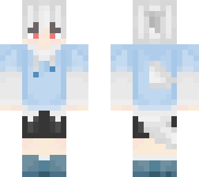 Zaku Sharks second version (fixed version but still with no outer layer) | Minecraft Skin