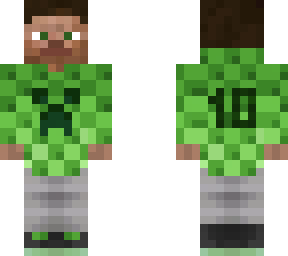 green steve creeper hoodie 10th anniversary | Minecraft Skin