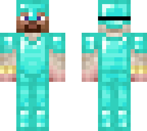 diamond character with steve mask | Minecraft Skin