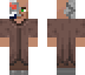 half robot villager | Minecraft Skin