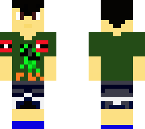 My drip in the creeper shirt | Minecraft Skin