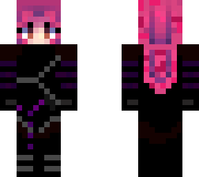 Zoey (black battle outfit, K-pop Demon Hunters) | Minecraft Skin