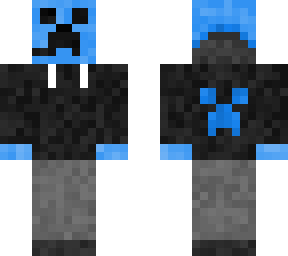 Blue Creeper Gamer | Minecraft Skin