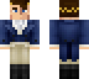 Regency Tailcoat Blue w Crown | Minecraft Skin
