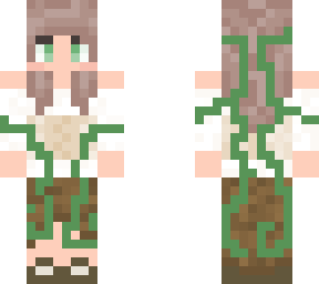 Cozy girl with vines | Minecraft Skin