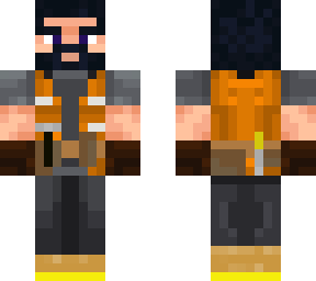 Josuke Part 8 (Construction Worker, No Hat, Beard) | Minecraft Skin