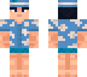 Josuke Part 8 (Hawaiian Shirt, Normal Lips) | Minecraft Skin