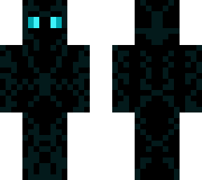 Blue skulk incased enderman | Minecraft Skin